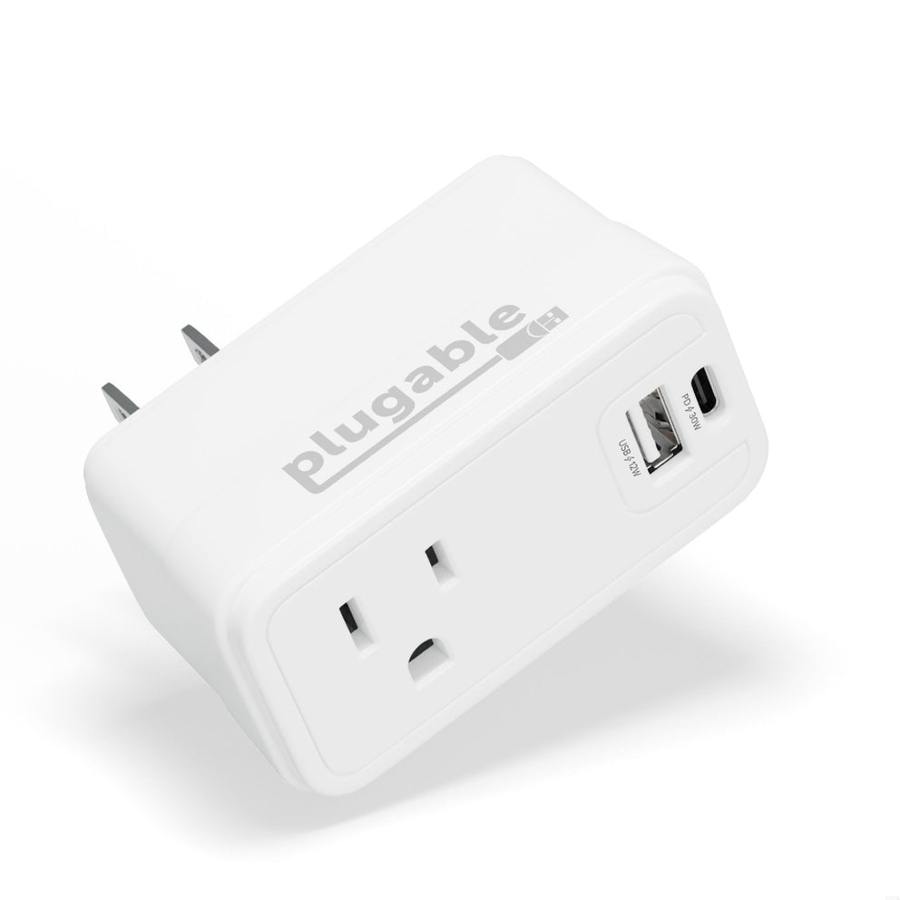 Plugable Outlet Extender with USB and USB-C Charger ~ Plugable Technologies